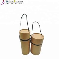 China Kraft Round Hat Custom Printed Paper Tubes With Handle For Industrial Raw Materials for sale