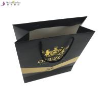 China Gold Stamping Custom Printed Gift Bags Paper Wine Bags With Handles 0.2mm Thickness for sale