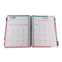 China Hardcover Spiral Planners Printing Custom Journal Notebooks With Tabs for sale