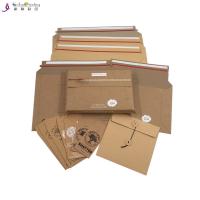 China A5  Envelope Printing Services Rigid Kraft Cardboard Mailers Envelopes With Self Adhesive for sale