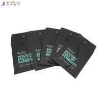China Black Envelope Printing Services Silk - Screen Logo With Button And String for sale