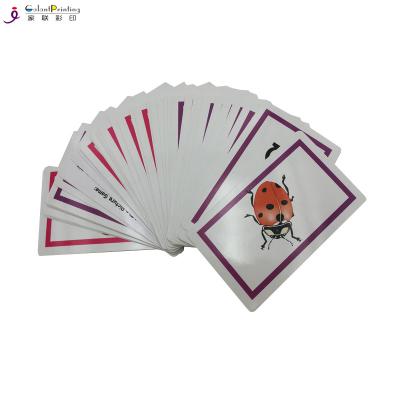 China Glossy Finishing Card Printing Services Toddler Playing Cards Custom Shape for sale