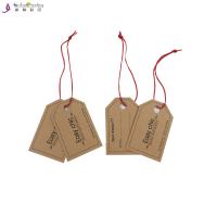 China CMYK Printing Card Printing Services Custom Printed Kraft Hang Tags With Ribbon Rope for sale