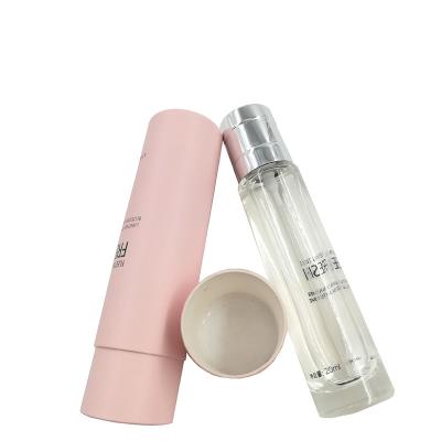 China Recyclable Glass Dropper Bottle Packaging Box / Brown Kraft Paper Tube Packaging for sale