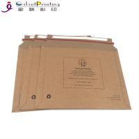 China Kraft Tear Strip Paper Cardboard Shipping Envelopes A4 / A5 Size OEM for sale