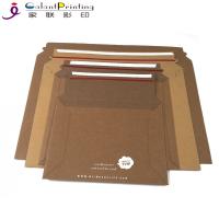 China Rigid Cardboard Flat Kraft Mailer Envelopes Printing Services Matte Lamination for sale