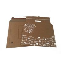 China Rigid Cardboard Flat Kraft Mailer Envelopes Printing Services Matte Lamination for sale