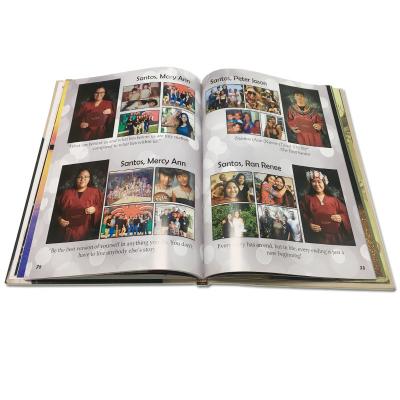 China School Yearbook Printing Services Gold Foil Stamp Logo Hard Cover Sewing Binding for sale