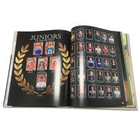 China School Yearbook Printing Services Gold Foil Stamp Logo Hard Cover Sewing Binding for sale