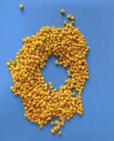 China Yellow Masterbatch Plastic Additive Granule with 30 Percent Pigment Content for HDPE LDPE LLDPE Injection Moulding Applications for sale