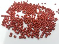 China PE Plastic Color Masterbatch with 20% Red Pigment and CaCO3 Filler for Film and Injection Molding for sale