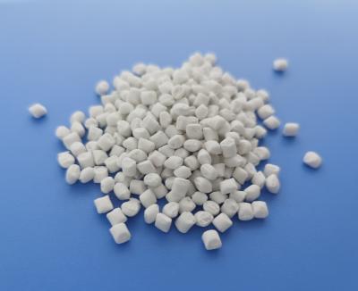 China Polypropylene PP Master Batch Calcium Carbonate White Pellet - 90% Filler Content, 1.7 g/cm³ Density for Injection Molding for sale