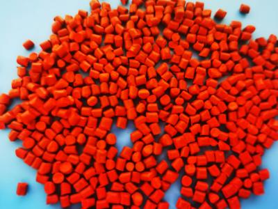 China PE Plastic Red Masterbatch 2069 - 25% Pigment Concentration for Shopping Bags and Film Extrusion for sale