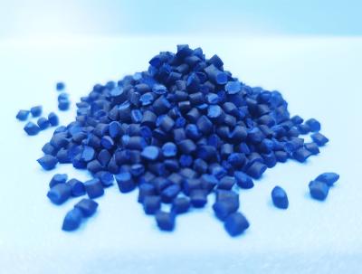China Deep Blue PE Masterbatch for Plastic Coloring - 20-75% Pigment Content, 30-120 MFI Range for sale