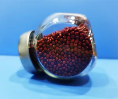 China Red Masterbatch Plastic Additive Granule 20% Pigment Content for PE Film and Injection Molding Applications for sale