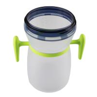 China Latex Free 9oz Baby Silicone Feeding Bottle Silicone Infant Bottle Feeding With Handle Age 0-2 Years for sale