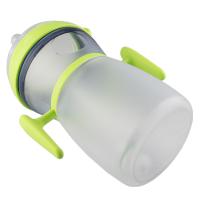 China Latex Free 9oz Baby Silicone Feeding Bottle Silicone Infant Bottle Feeding With Handle Age 0-2 Years for sale