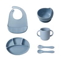 China Eco Friendly Silicone Suction Divided Plate Colorful Baby Feeding Necessities PVC Free for sale
