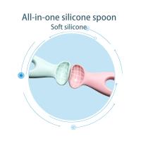China 1 To 2 Years Silicone Infant Spoons Gel Soft Silicone Feeding Spoon For Newborn Toddlers for sale