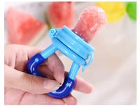 China DOT Pattern Baby Silicone Food Feeder Pacifier Feeder For Infants With Fresh Fruit Pouches for sale