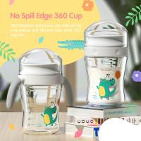 China Wide Neck Infant Water Sipper Age 7 - 12 Years Baby No Spill Water Cup With Straw for sale