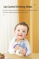 China Wide Neck Infant Water Sipper Age 7 - 12 Years Baby No Spill Water Cup With Straw for sale