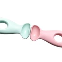 China 41g Non Toxic Silicone Infant Spoon Feeder Baby Milk Feeding Spoon Soft Tip Spoons for sale