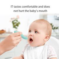 China 41g Non Toxic Silicone Infant Spoon Feeder Baby Milk Feeding Spoon Soft Tip Spoons for sale