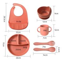 China Silicone Food Grade Infant Dinnerware Sets Baby Feeding Set Suction Kids Infant Plates And Bowls for sale
