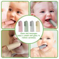 China 20 X 9mm Soft Infant Pacifier Toddler Finger Toothbrush Non Toxic Food Grade for sale