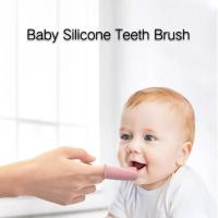 China 20 X 9mm Soft Infant Pacifier Toddler Finger Toothbrush Non Toxic Food Grade for sale