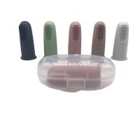 China OEM ODM Infant Finger Toothbrush 360 Degree Silicone Finger Toothbrush For Newborn Babies for sale