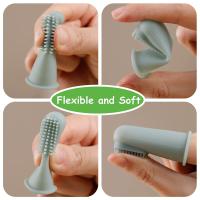 China Baby Tooth Cleaning Silicone Finger Brush For Newborn Infants 360 Degree 3.5g for sale