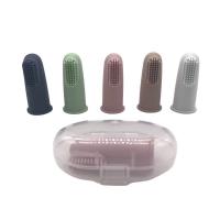 China Baby Tooth Cleaning Silicone Finger Brush For Newborn Infants 360 Degree 3.5g for sale