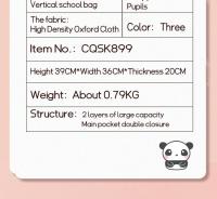 China Pink Blue School Kids Backpack Zipper Pouch Waterproof Childrens Schoolbag for sale