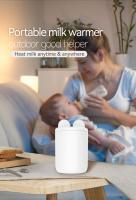 China Custom Travel Milk Warmer Adjustable Three Stage Infant Insulated Bottle Warmer With Nightlight for sale