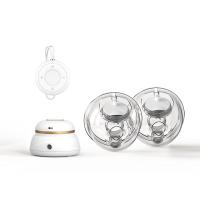 China 200g White Wearable Hands Free Breast Pump Double Breast Milk Electric Feeding Pump for sale