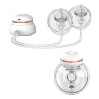 China 200g White Wearable Hands Free Breast Pump Double Breast Milk Electric Feeding Pump for sale