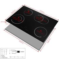 China 30-Inch 7200W Electric Ceramic Cooktop with 4 Burners, 220V Touch Control and Safety Features for sale