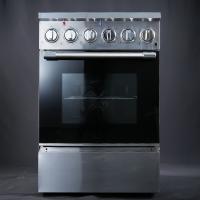 China 24-Inch Freestanding Electric Range with 80L Oven and 4 Heating Elements 1500-2000W for sale
