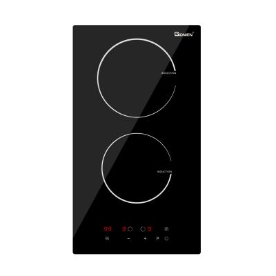 China 12 Inch 3500W Built-In Induction Cooktop with Dual Burners 220V-240V Hard Wire Installation for sale