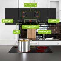 China 30-Inch Built-In Electric Ceramic Cooktop 6900W 4 Burners 220-240V with 9 Power Levels for sale