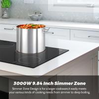 China 30-Inch Built-In Electric Ceramic Cooktop 6900W 4 Burners 220-240V with 9 Power Levels for sale