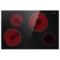 China 30-Inch Built-In Electric Ceramic Cooktop 6900W 4 Burners 220-240V with 9 Power Levels for sale