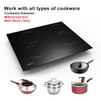China 60cm Black Built-In Electric Ceramic Cooktop with 4 Cooking Zones and 6kW Power Output for sale