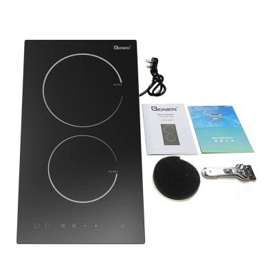 China 30 cm Double Ceramic Domino Hob with 2 Cooking Zones - 9-Level Temperature Control & 5.3 kg Weight for sale