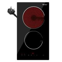 China 30 cm Double Ceramic Domino Hob with 2 Cooking Zones - 9-Level Temperature Control & 5.3 kg Weight for sale