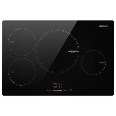 China 30-Inch 4-Burner Induction Cooktop 7200W 220-240V with Touch Controls and Timer for sale