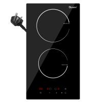 China 30cm Domino Induction Hob 2-Ring Cooktop 2800W Plug-in Electric Built-in Worktop for sale