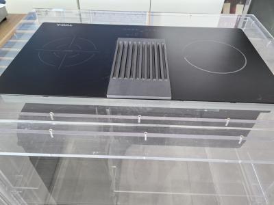China 60cm 2-Zone Induction Hob with Built-In Downdraft Extractor - 504m³/h Max Airflow & Touch Control for sale